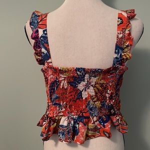 B.O.G Collective | Tops | Bog Collective Floral Print Crop Top Sz L ...